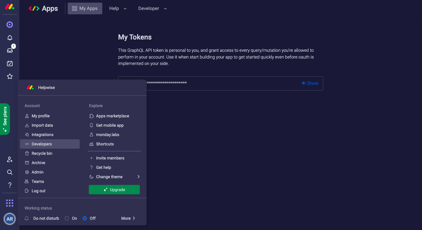How to integrate Monday with Helpwise?