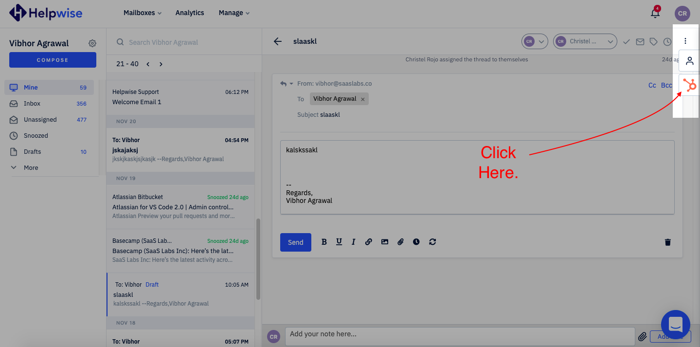HubSpot Integration - Helpwise Product Updates
