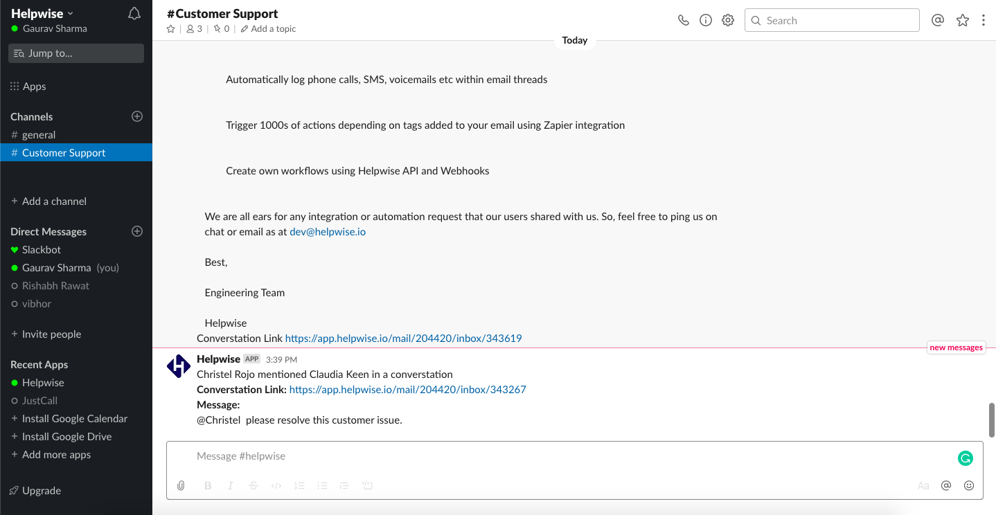 Shared Mailbox Slack Integration - Helpwise Product Updates Shared Mailbox Slack Integration - Helpwise Product Updates