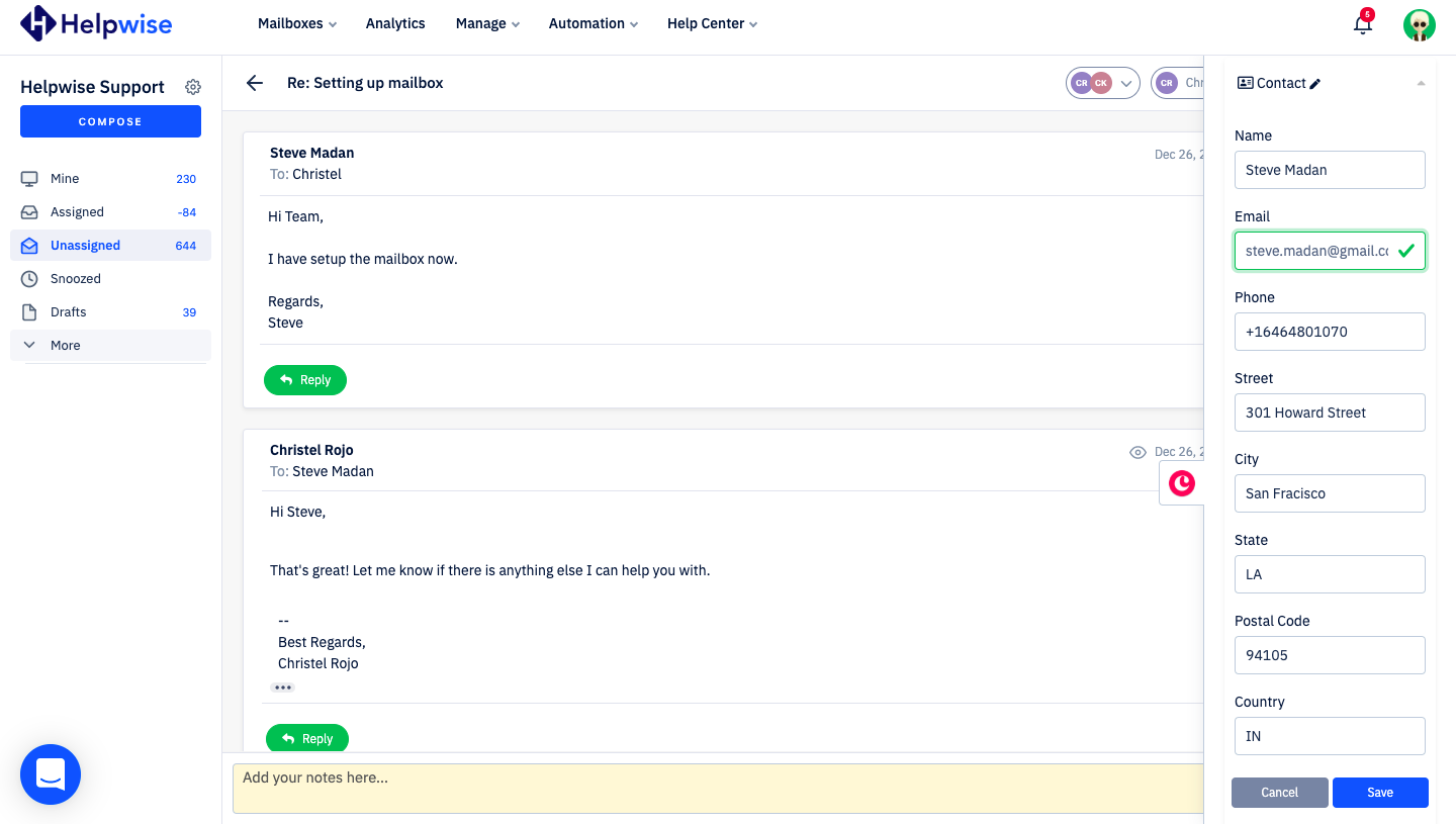Shared Mailbox Copper Integration - Helpwise Product Updates Shared Mailbox Copper Integration - Helpwise Product Updates