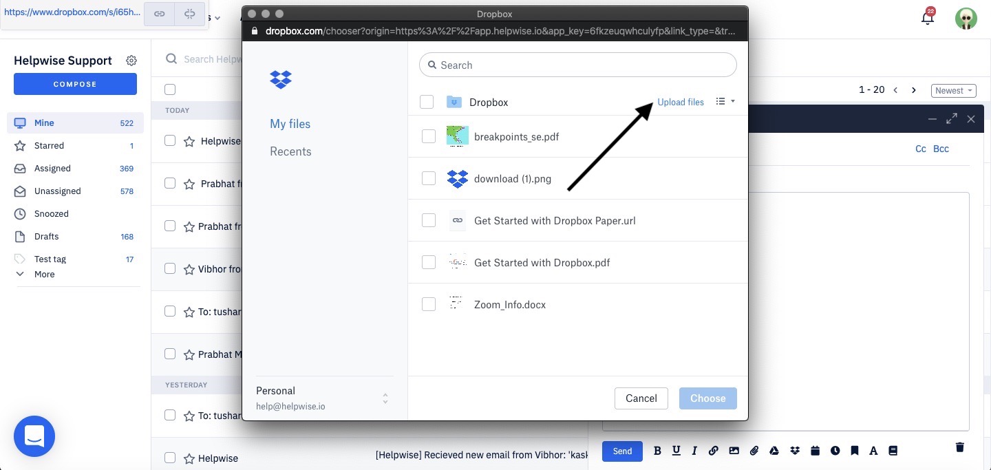 Shared Mailbox Dropbox Integration - Helpwise Product Updates Shared Mailbox Dropbox Integration - Helpwise Product Updates
