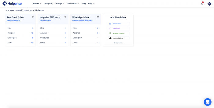 Setup Personal Inbox - Helpwise Product Updates