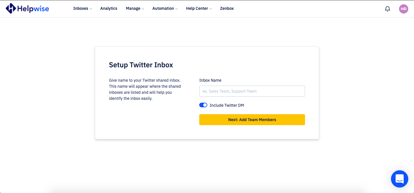Twitter Direct Messages Shared Inbox - Helpwise Product Updates