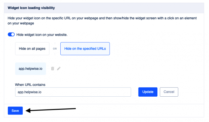 Helpwise chat widget icon visibility control - Helpwise Product Updates