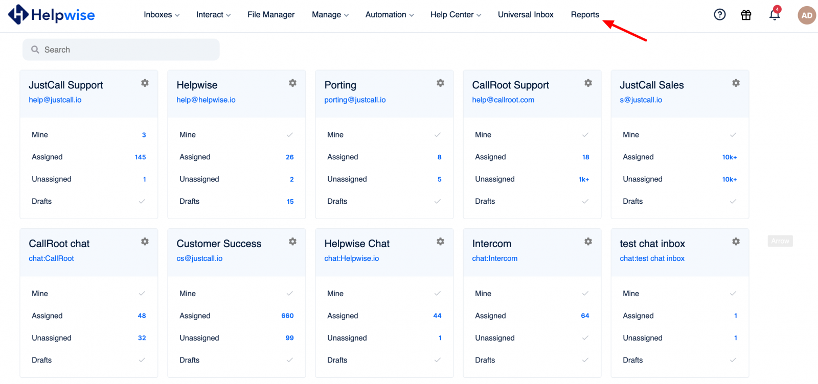 Export Detailed Report with Helpwise to analyze your team's performance