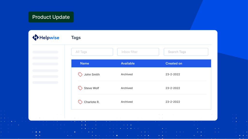Streamline conversation management by archiving the tags