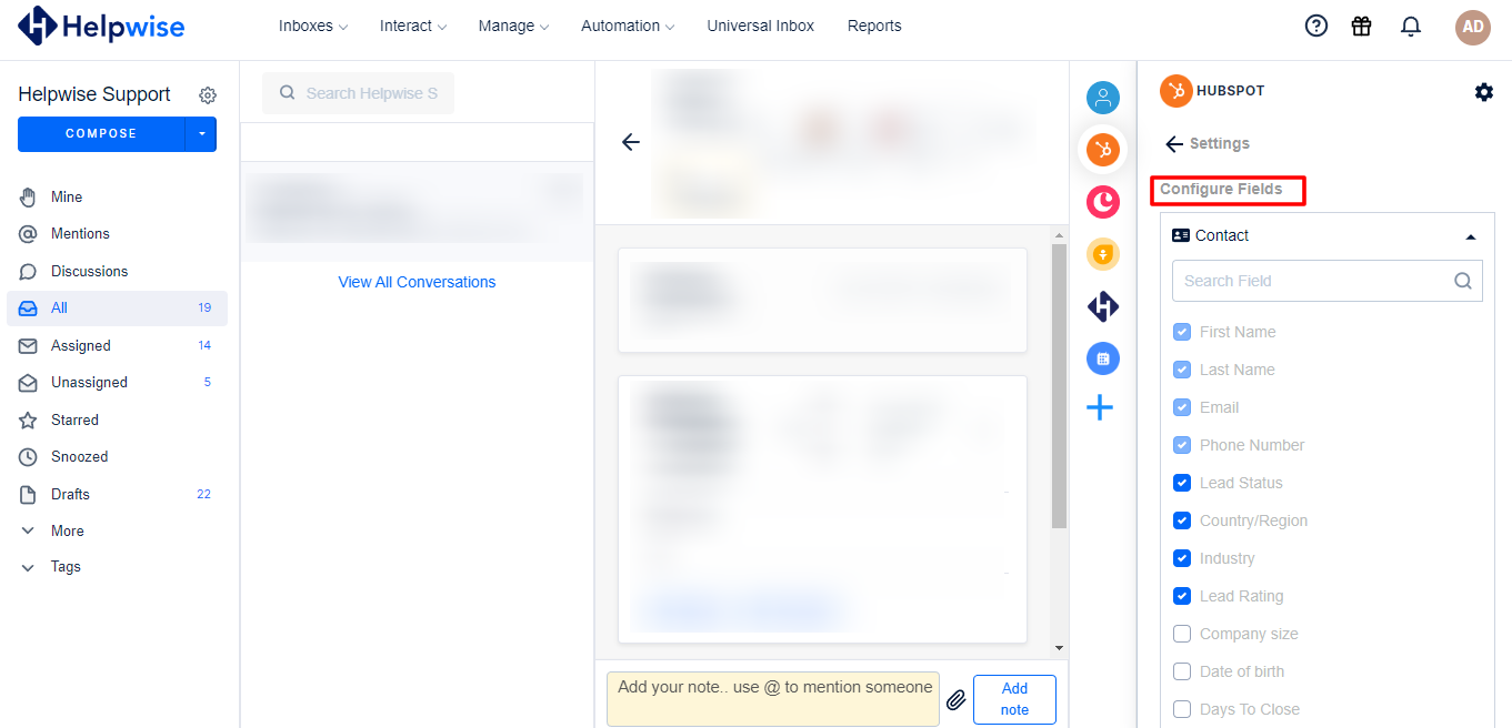 Relevant Customer Interaction With Configurable Hubspot Integration