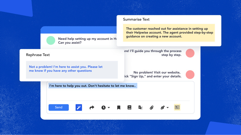Boost your support team's productivity with Helpwise AI features